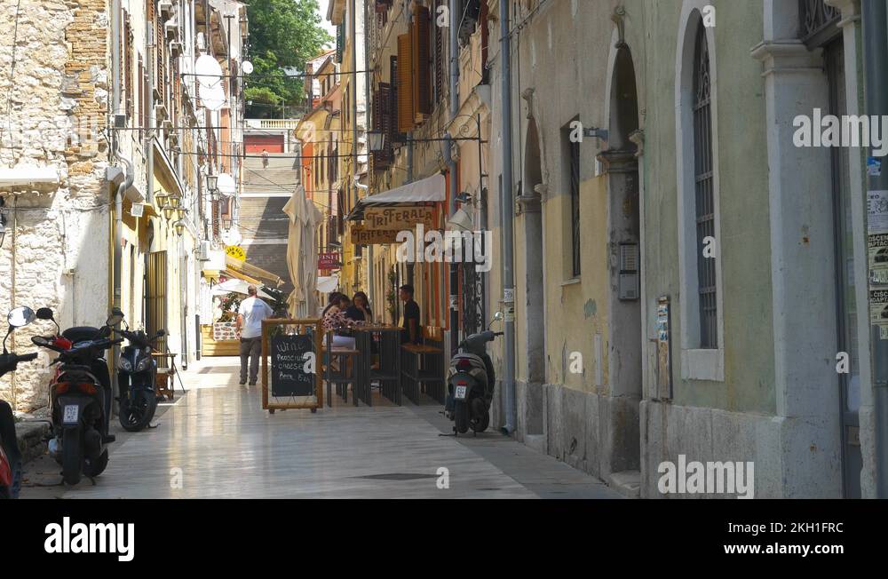 A typical street scene in Pula, Croatia Stock Video Footage - Alamy