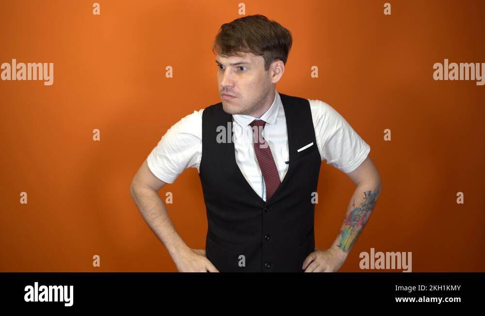 The man shows the middle finger. Middle age handsome man, Showing ...