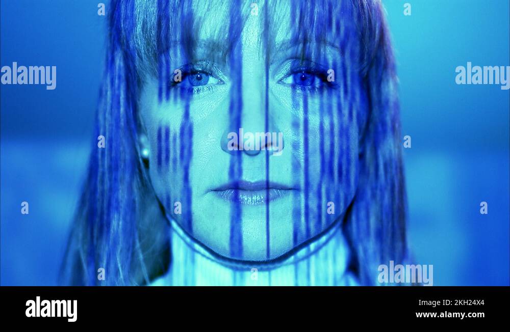 Projection, light effect, in the face of a woman Stock Video Footage ...