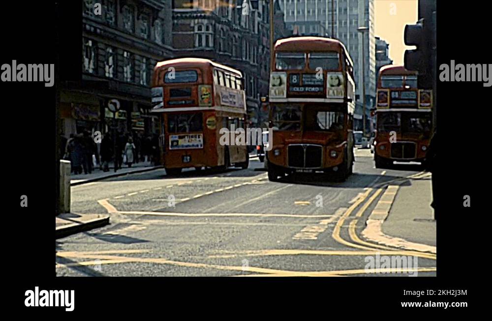 vintage double-decker bus of London Stock Video Footage - Alamy