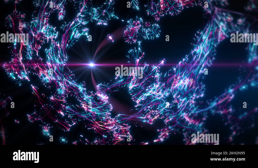 abstract digital tunnel funnel artificial intelligence neural network loop Stock Video Footage ...