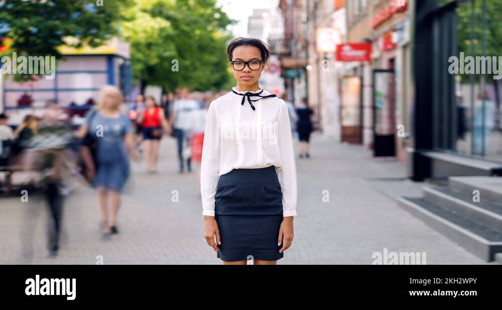 Woman standing out in crowd city Stock Videos & Footage - HD and 4K ...