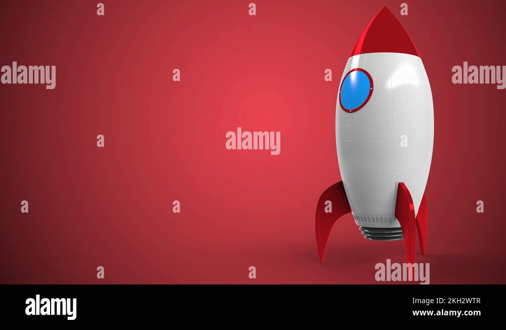 TOTAL logo on a rocket mockup. Editorial conceptual success related ...