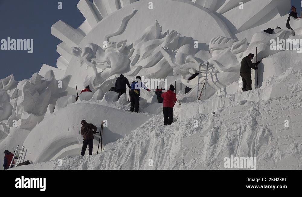 Snow sculpture exhibition Stock Videos & Footage - HD and 4K Video ...