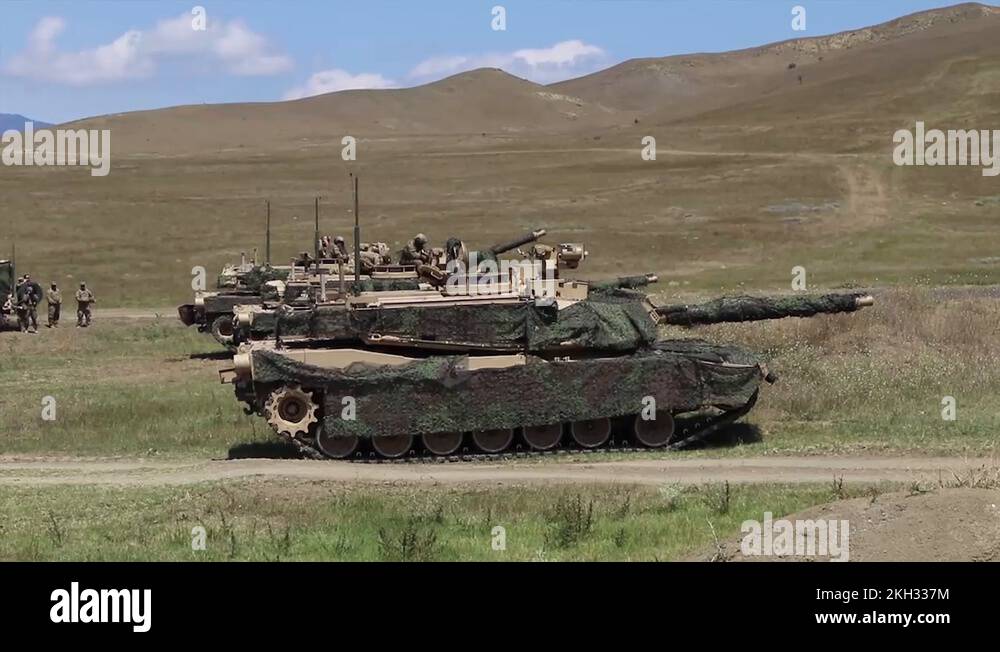 M1A1 Abrams firing cannon at Orpholo Firing Range, Georgia during Agile ...