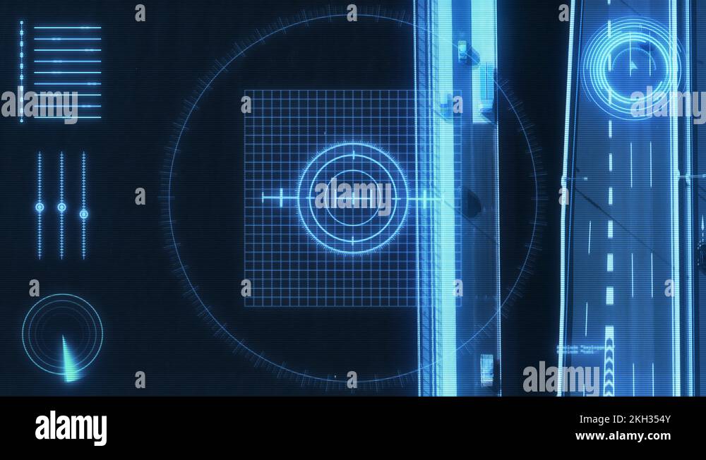 HUD (Head up Display) of airplane cockpit concept. UAV (Unmanned aerial ...