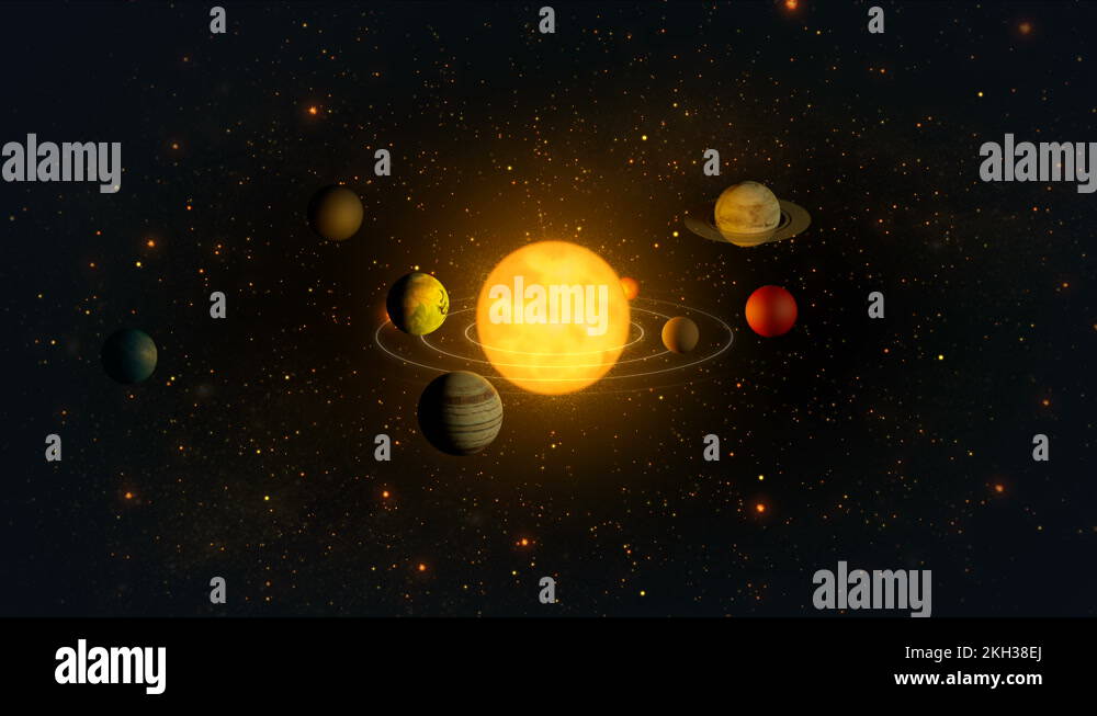 Spread solar system, space science, 4k animation Stock Video Footage ...