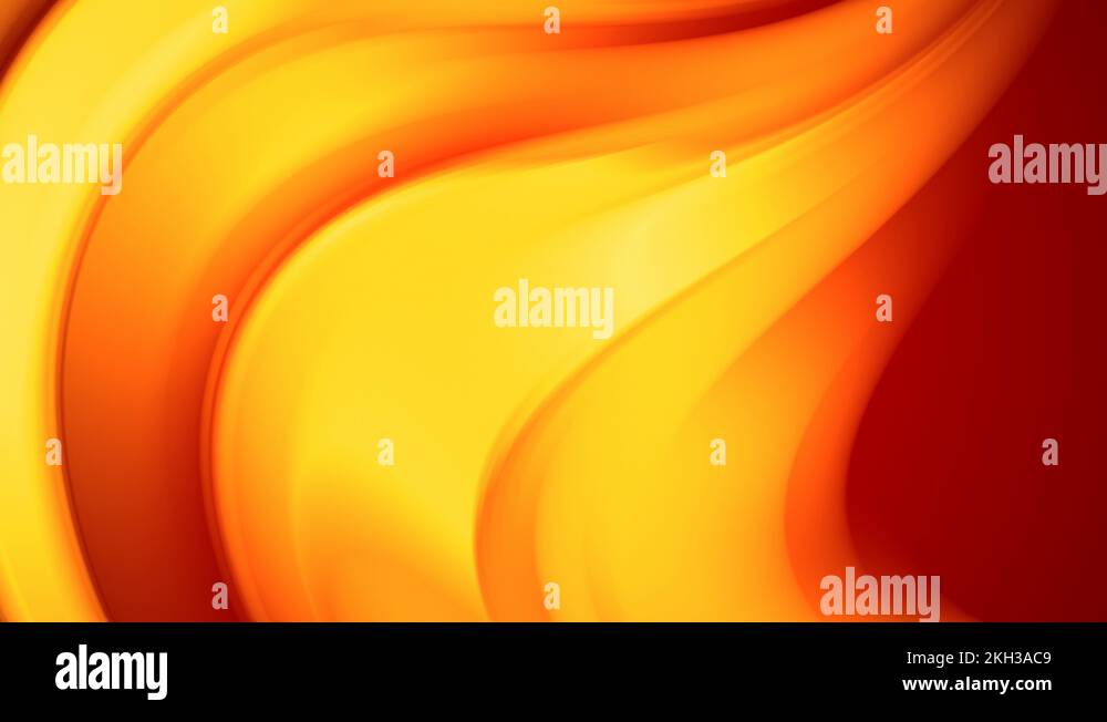 A red yellow gradient of a bright fire color changes slowly and ...