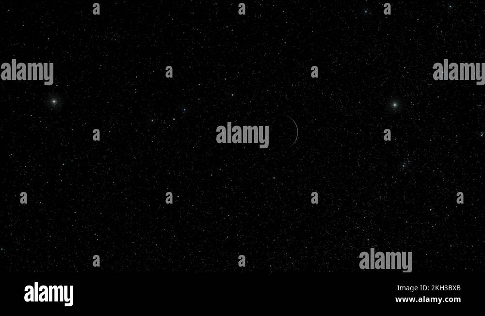 Moon Phase Seen from afar in Starry Night Concept-V1 Stock Video ...