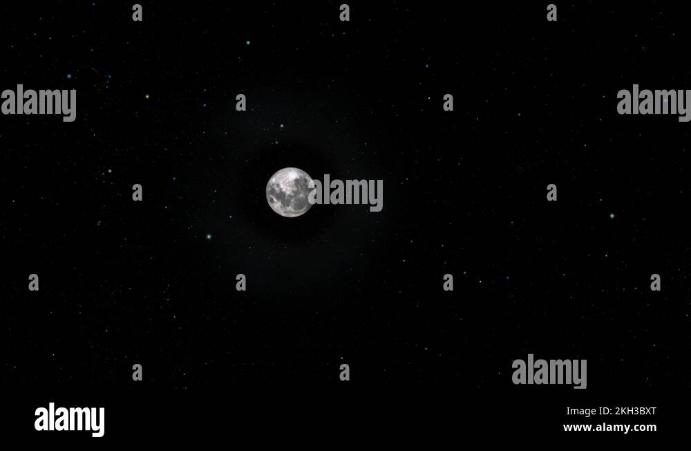 Moon Seen from afar in Starry Night Concept-V2 Stock Video Footage - Alamy