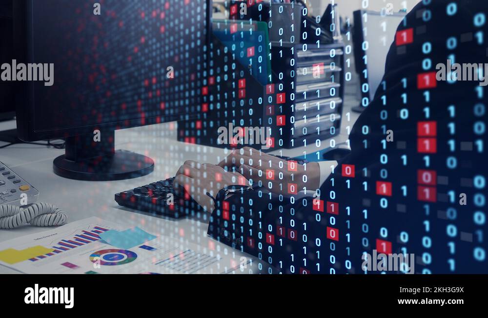 Digital Transformation Concept Binary Code Programming Stock Video Footage Alamy