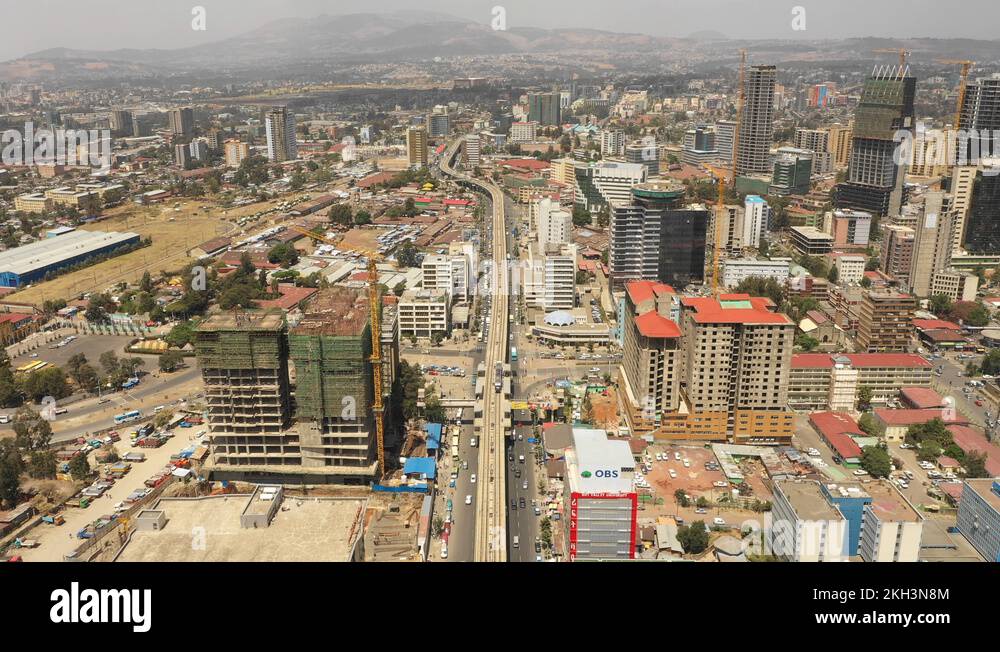 Chinese built railway in Addis Ababa Ethiopia, infrastructure ...