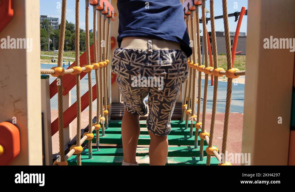 A boy child playing in play park playground Stock Videos & Footage - HD ...