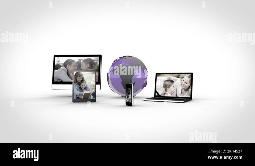 Video of multimedia with a purple Earth image courtesy of Nasa.org ...