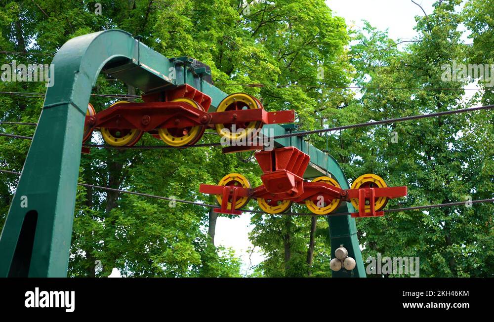 rotating wheels and reinforced metal cables of funicular mechanism in ...