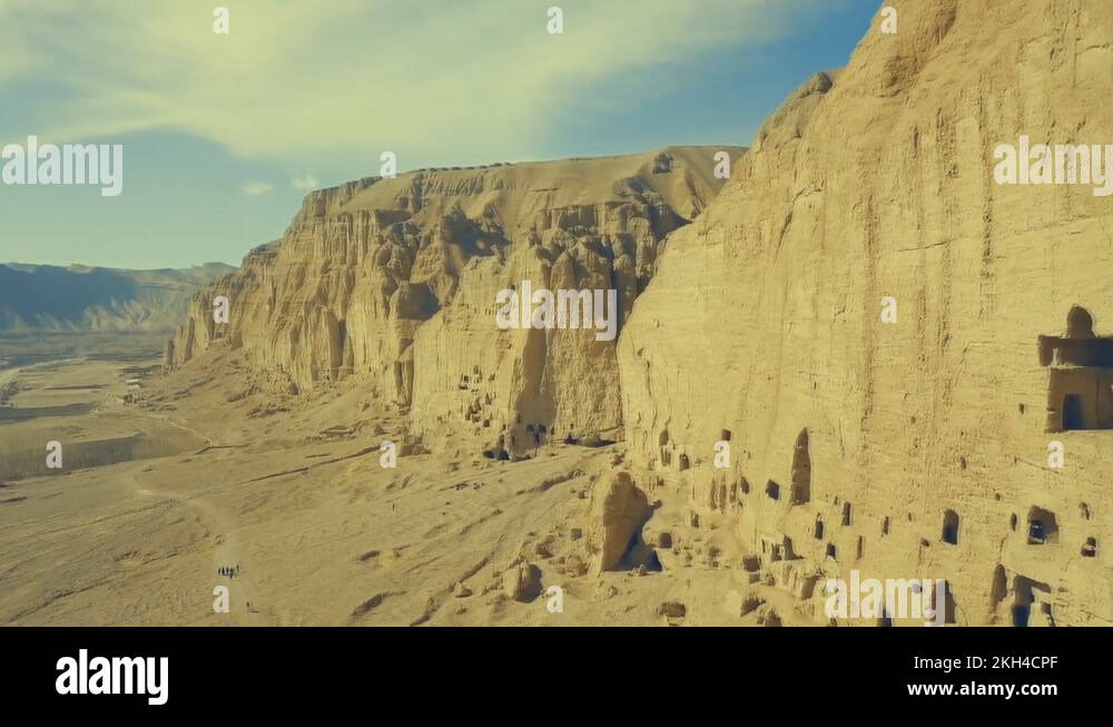 Bamiyan Buddha caves, Bamiyan province, Afghanistan. Now giant Buddha ...
