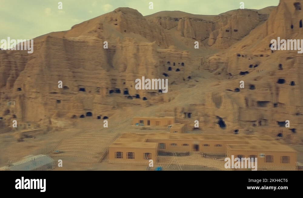 Bamiyan Buddha caves, Bamiyan province, Afghanistan. Now giant Buddha ...