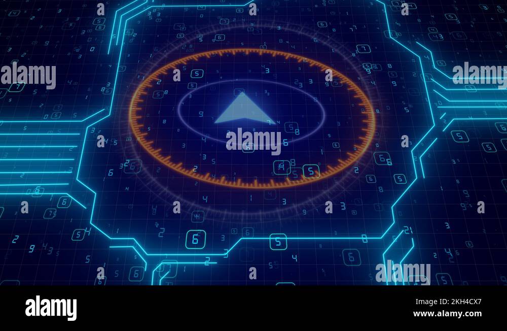 Car HUD Screen. Futuristic motion graphic video with an animated car ...