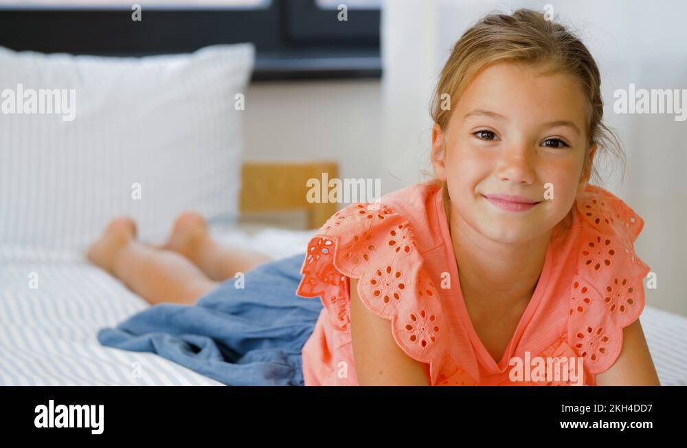 Beautiful preteen girl lying on Stock Videos & Footage - HD and 4K ...