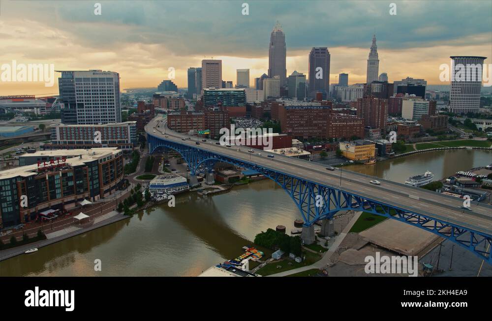 Cleveland riverfront scenic Stock Videos & Footage - HD and 4K Video ...