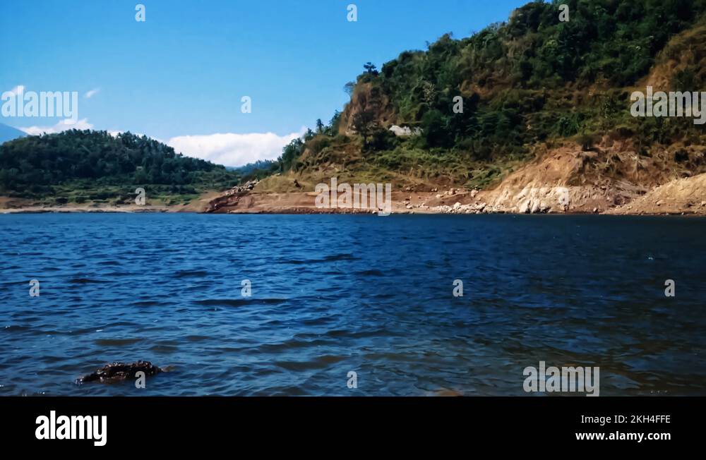 Fresh Scenery Lake Water Ripple Of Titab Ularan Large Dam Between The ...