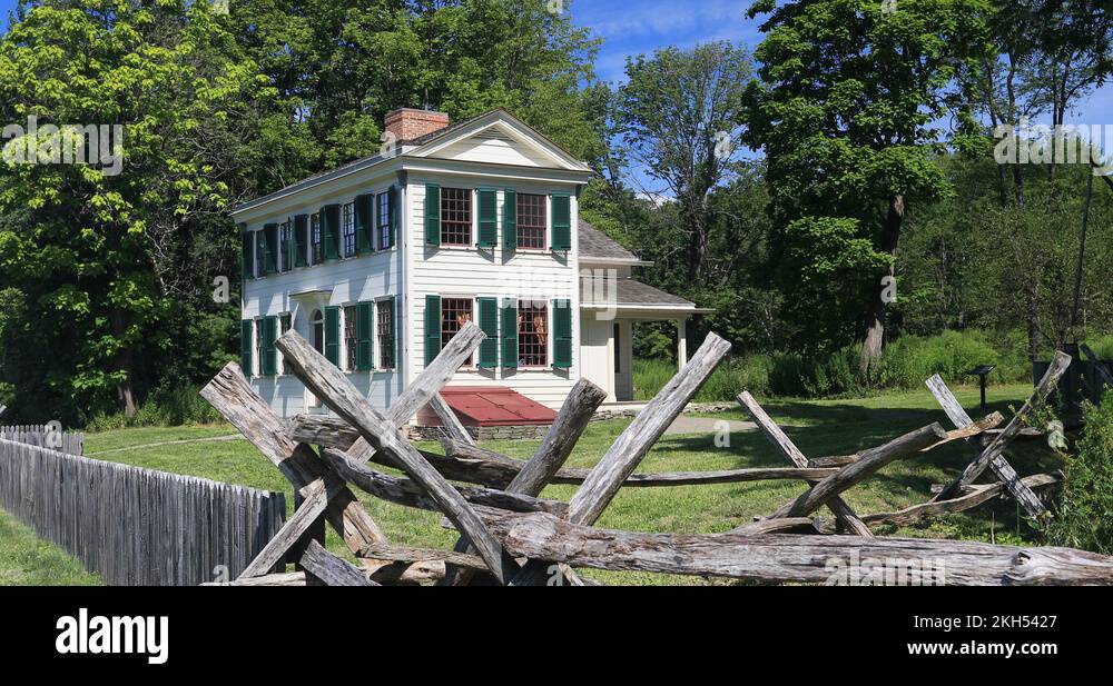 Priesthood restoration Mormon Church house picket fence Pennsylvania 4K ...