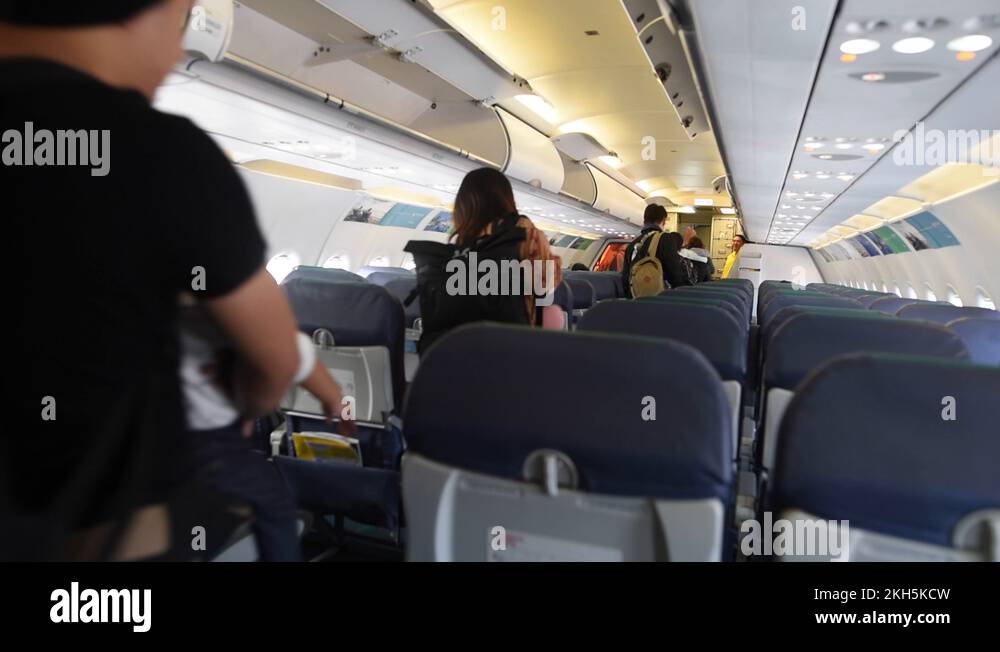 Cebu Pacific Air Airlines Airplane with People. They Are Looking For ...