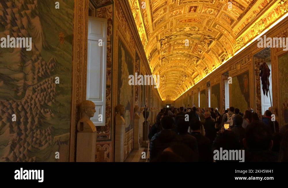 Ceiling of gallery of maps in the vatican museums Stock Videos & Footage - HD and 4K Video Clips ...