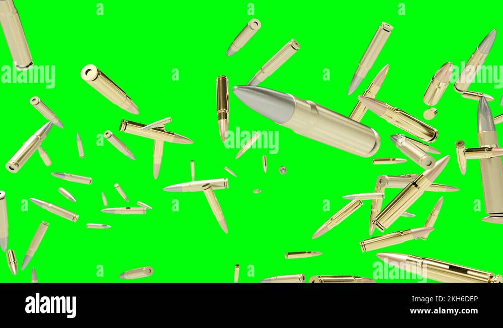 Sniper bullets flying in slow motion against Green Screen Stock Video ...