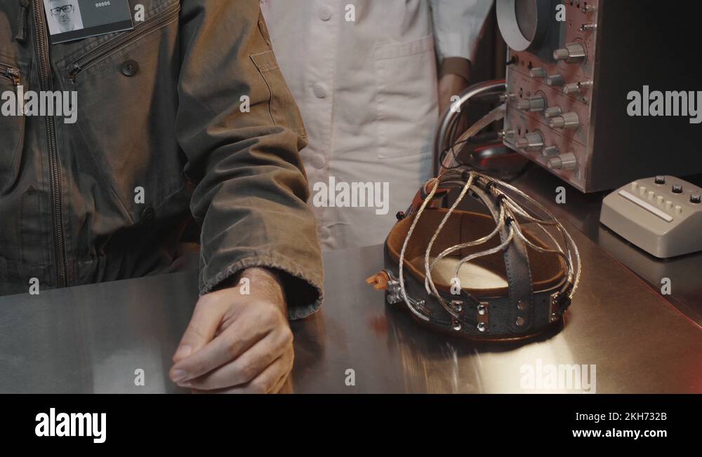 Testing on human brain in a sci-fi laboratory Stock Video Footage - Alamy