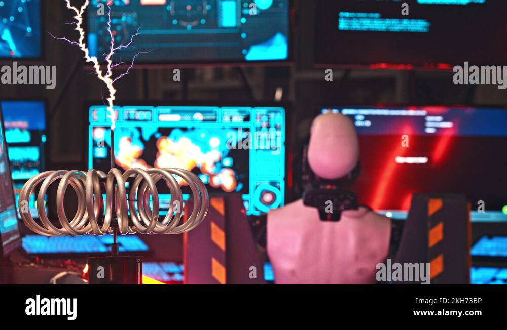 Secret Alien Research Lab - A Robot Controls the Work in thouse Walls ...