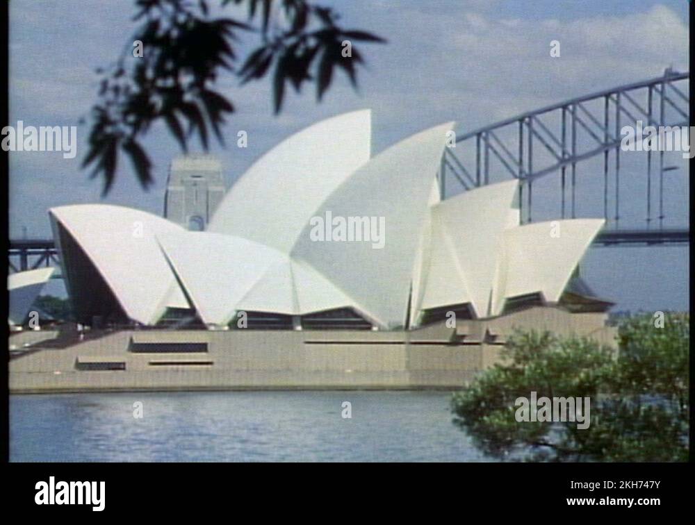 SYDNEY, AUSTRALIA, 1985, Sydney Opera House, Sydney Harbor Bridge ...