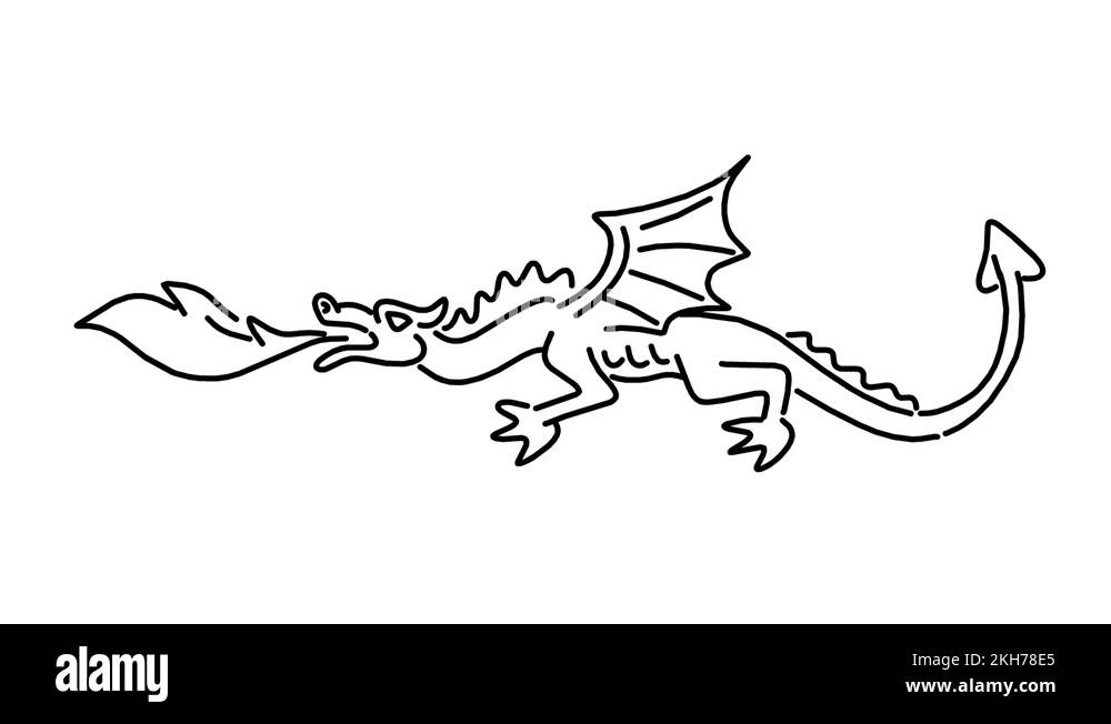 Medieval monster line drawing Stock Videos & Footage - HD and 4K Video ...