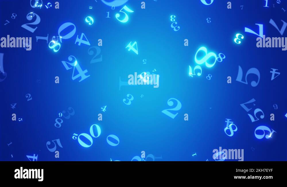 Numerology (secret knowledge about the numbers). 3D animation Stock ...