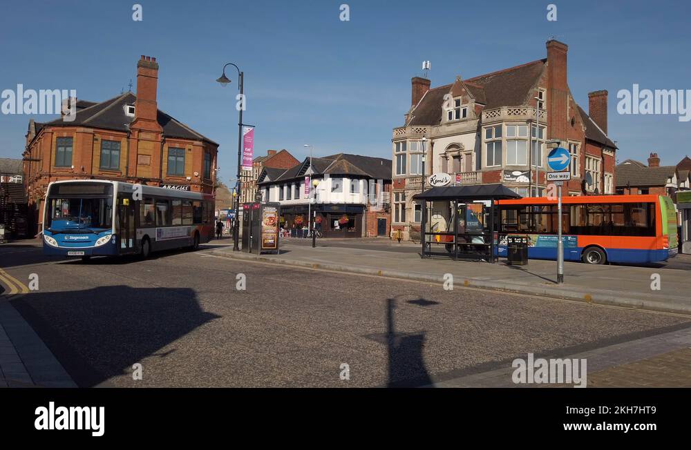 Stagecoach buses at Kettering Northamptonshire England UK Stock Video ...