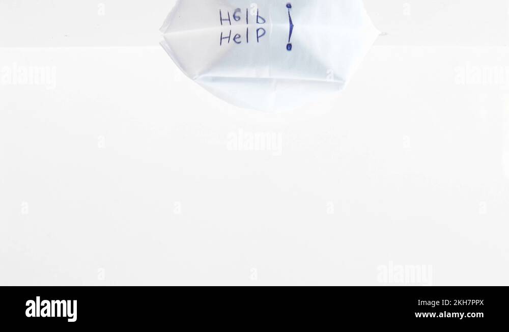 Sinking folded paper boat into the water. Mental state and Emotional ...