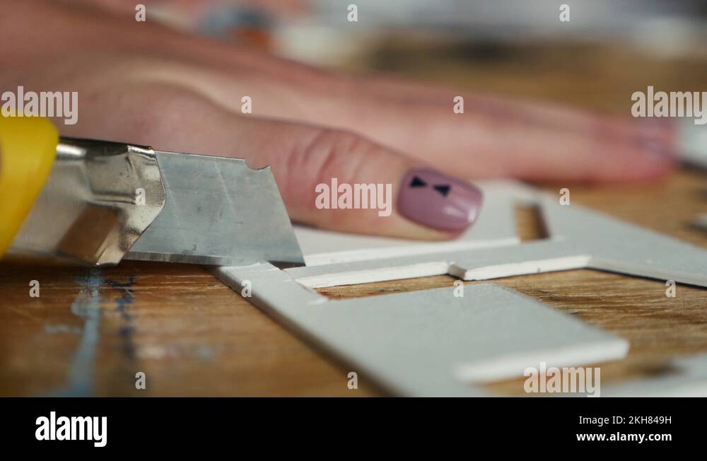 Creating a paper layout of the house Stock Video Footage - Alamy
