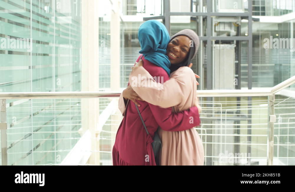 Muslim girls meeting friends Stock Videos & Footage - HD and 4K Video ...