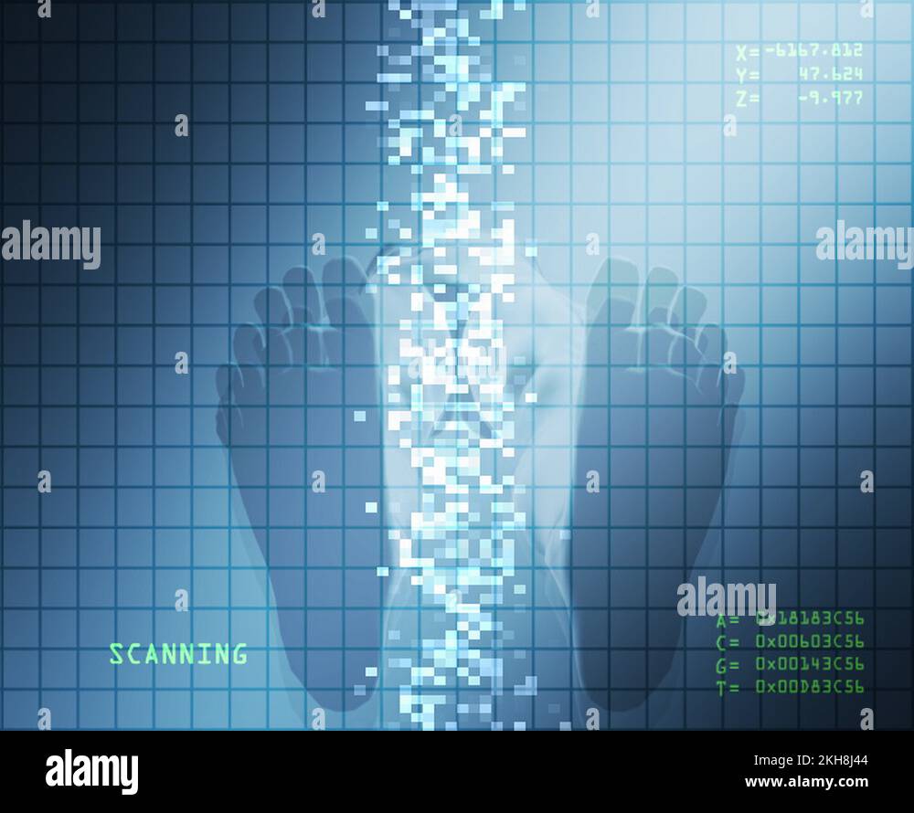 computer animated video clip of a strand of dna superimposed over an ...