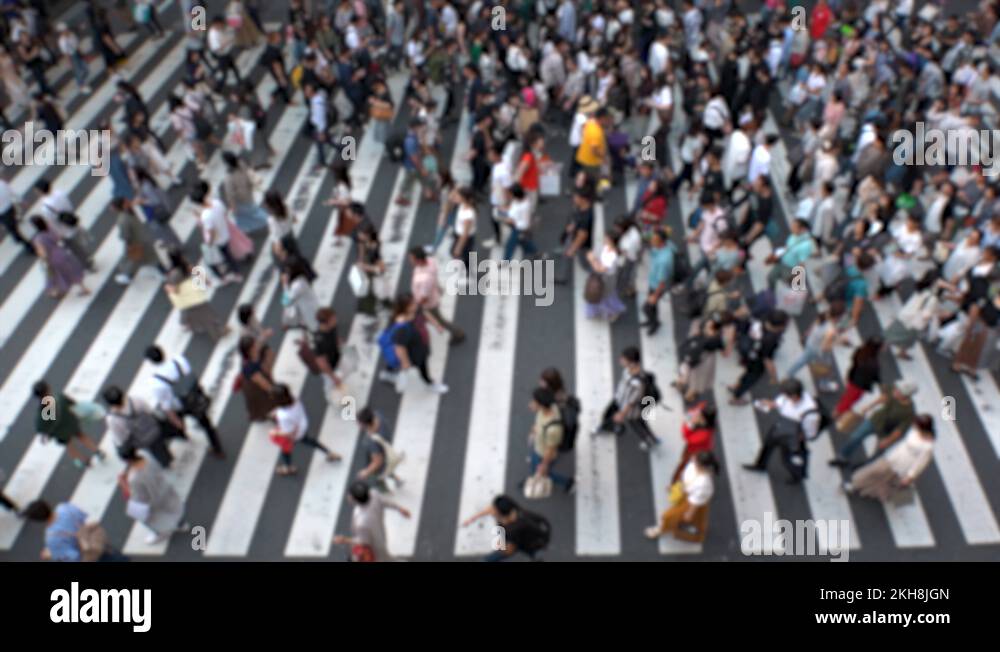 JAPAN : Crowd of people at the street. Shot in busy rush hour. Wide slow motion Stock Video ...