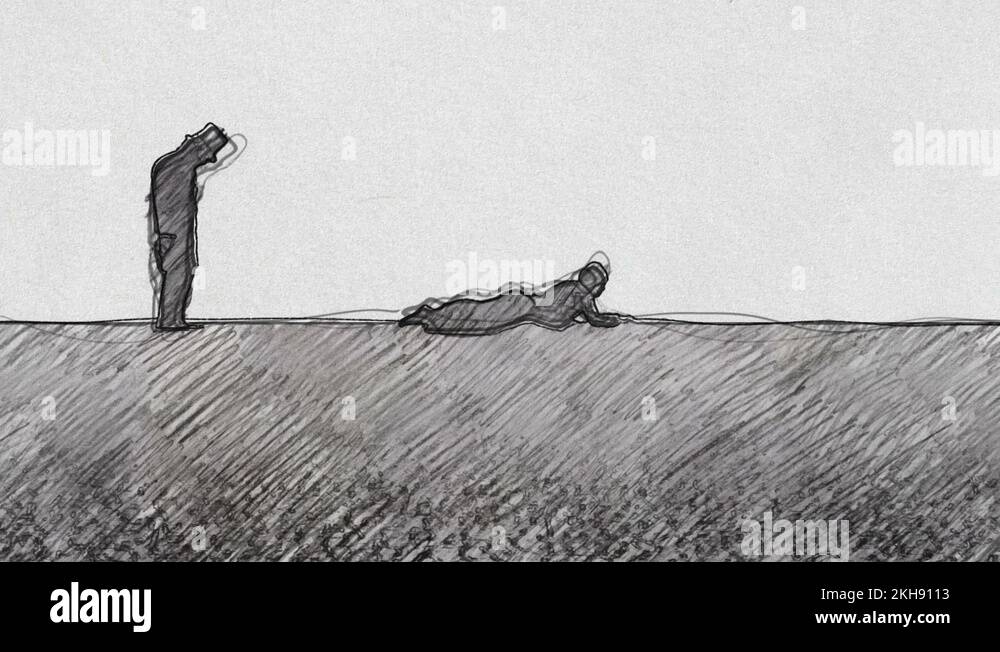 Jack the Ripper Murdering a Woman Pencil Drawing Stock Video Footage ...