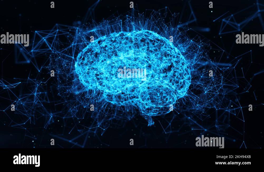 Digital Brain Ai Artificial Intelligence Deep Data Machine Learning loop 4k Stock Video Footage ...