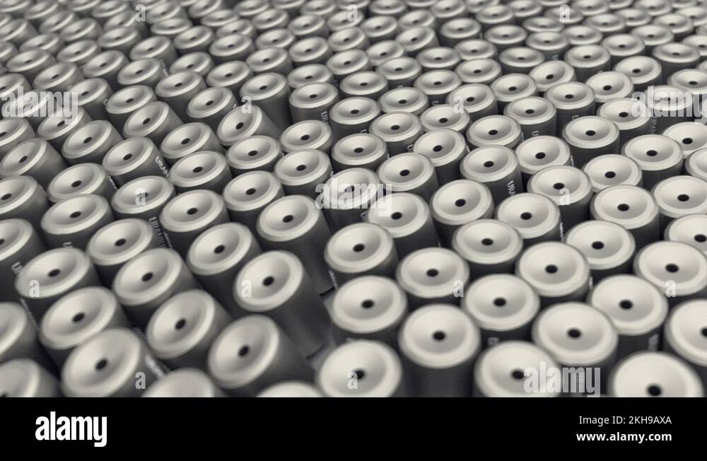 Uranium oxide fuel pellet production. Atomic reactor. Uranium 235 Stock ...