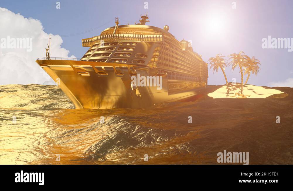 Concept art of cruise ship model, render 3D Stock Video Footage - Alamy