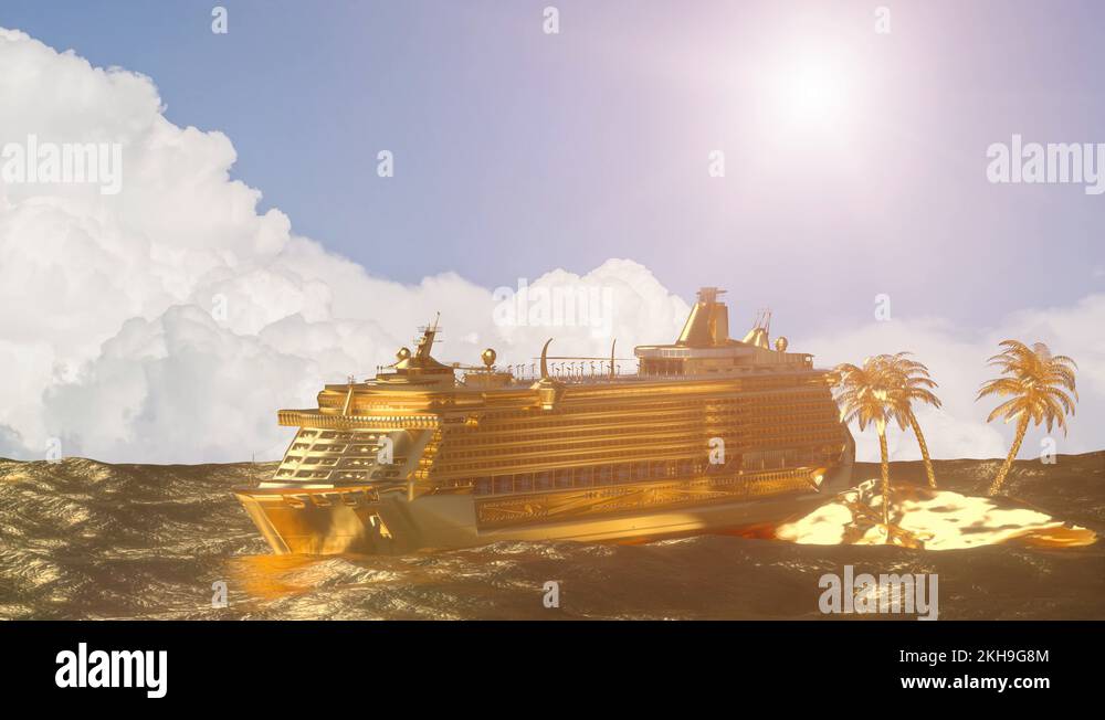 Concept art of cruise ship model, render 3D Stock Video Footage - Alamy
