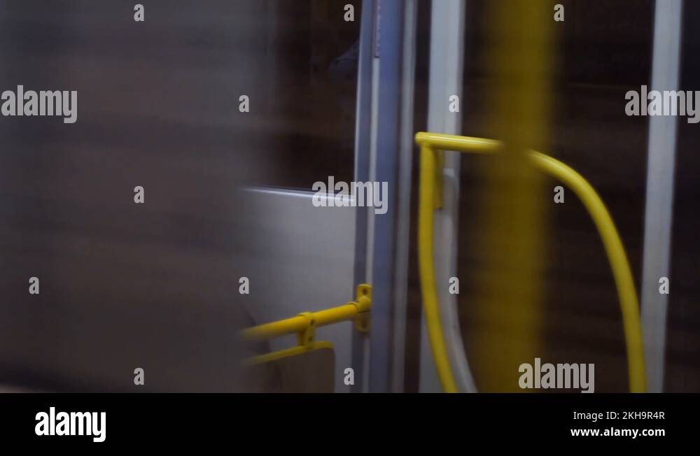 subway platform and a running express train. Subway. The express train ...