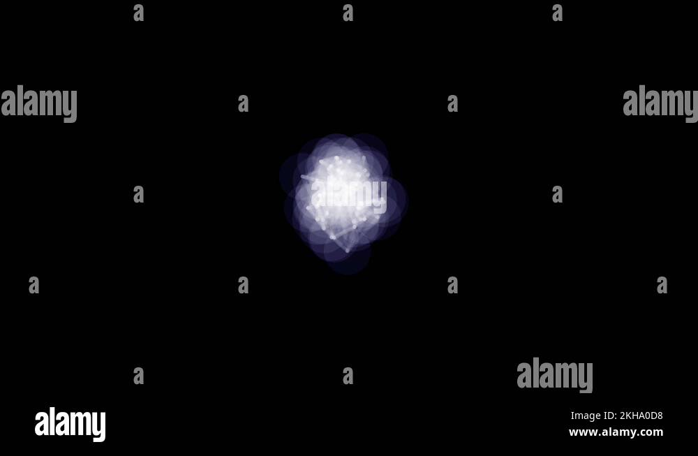 Particle energy sphere. Electricity and Lightning. Loop animation Stock ...