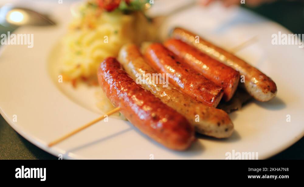 Traditional german food with bratwurst Stock Videos & Footage - HD and ...