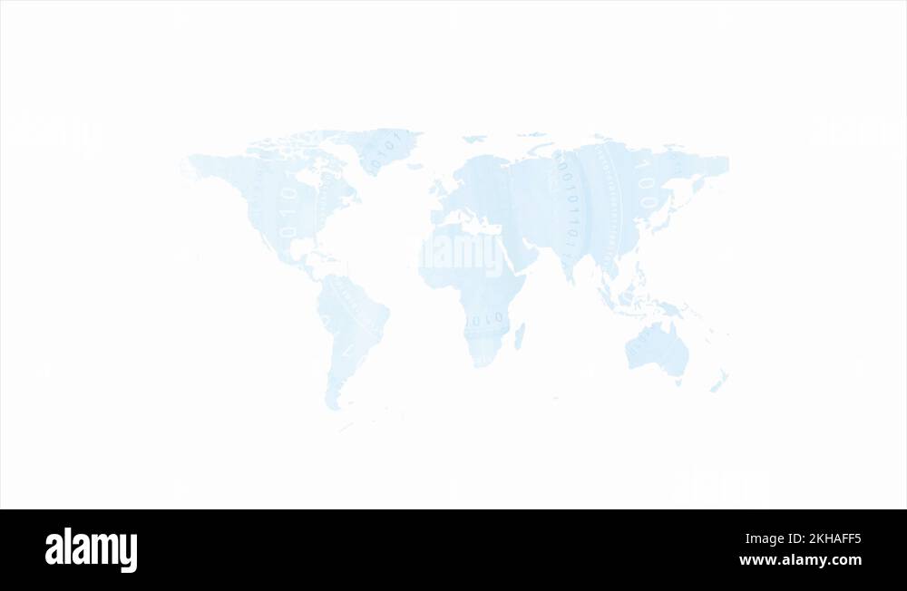 Abstract blue world map binary Stock Videos & Footage - HD and 4K Video ...