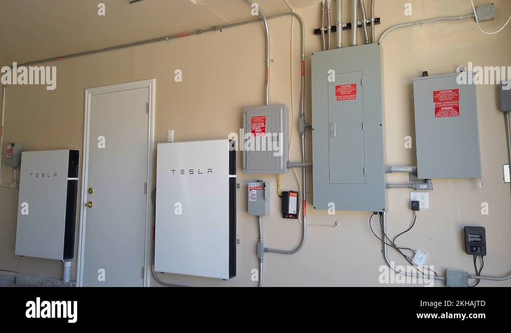 Tesla Powerwall Rechargeable Lithium-Ion Battery Energy Storage Unit on ...
